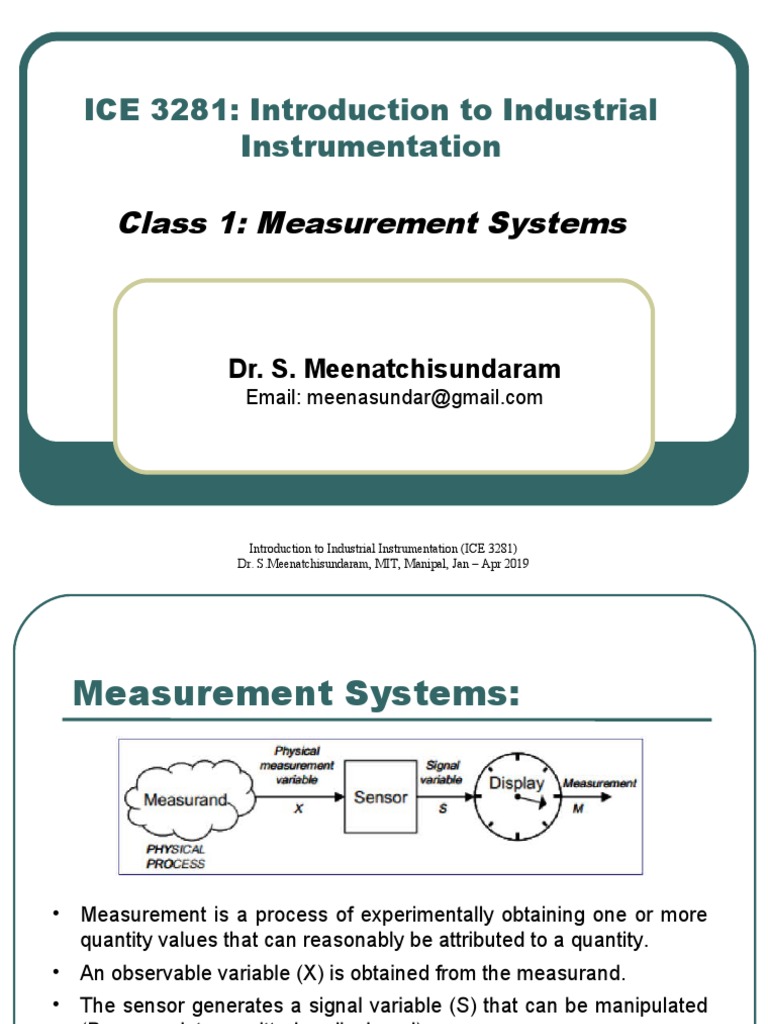Lecture 1 - Introduction To Industrial Instrumentation | PDF ...