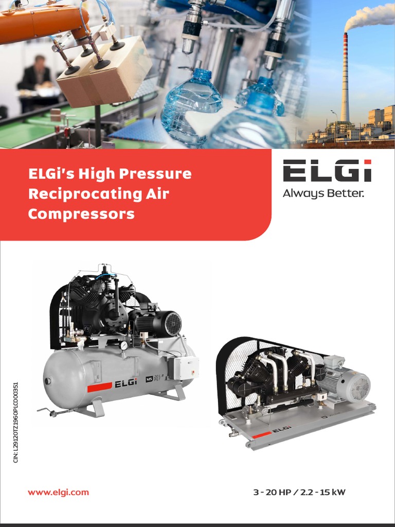 ELGi High Pressure Compressors PDF | Download Free PDF | Piston ...