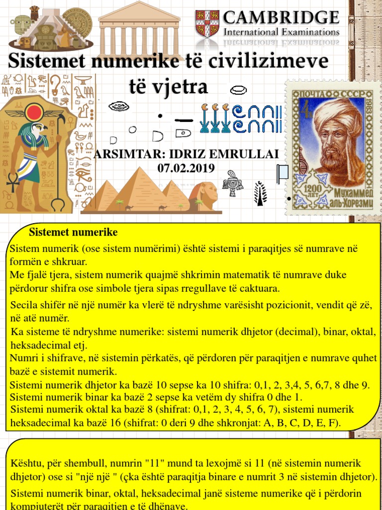 Sistemet Numerike Të Civiliyimeve Të Vjetra | PDF