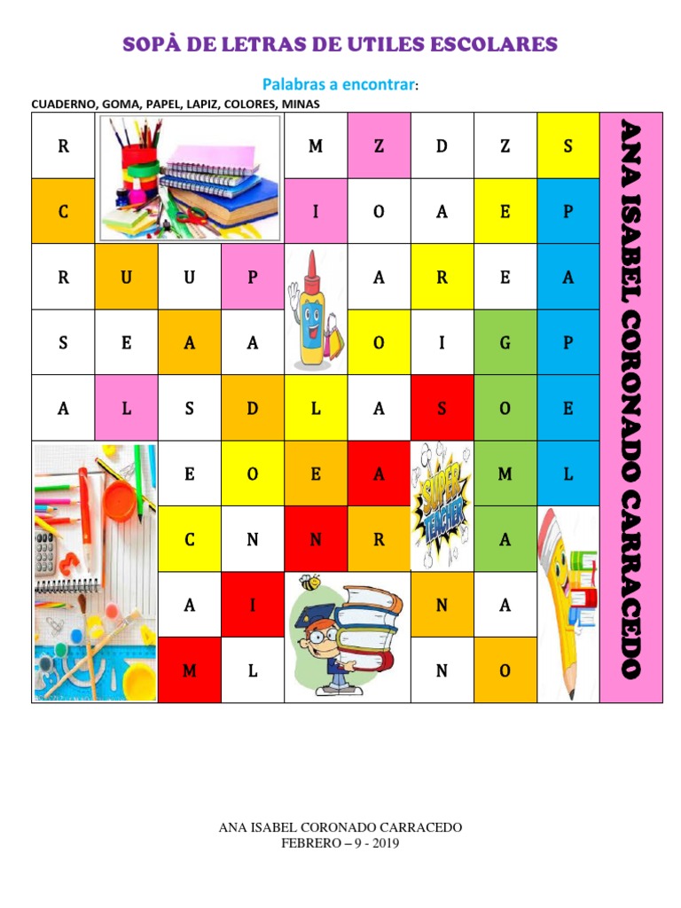 Sopà de Letras de Utiles Escolares | PDF | Aprendizaje | Amor
