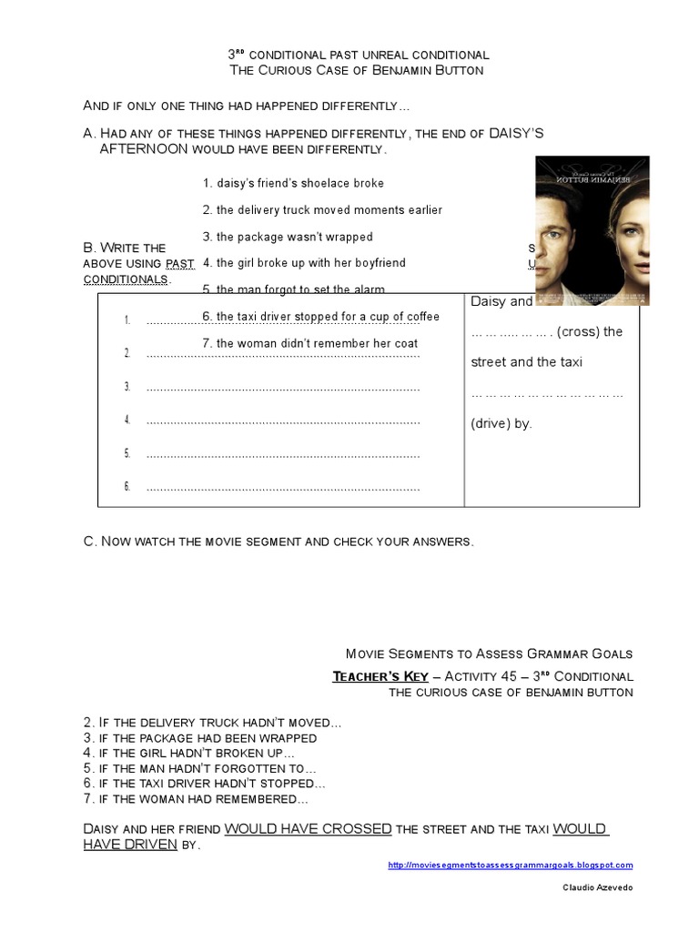 45 The Curious Case of Benjamin Button - 3rd Conditional | PDF | Leisure