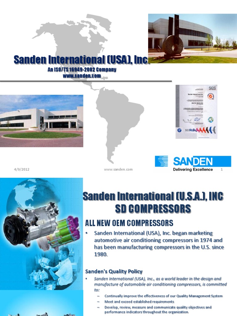 Sanden OEM compressors for automotive air conditioning systems | PDF ...