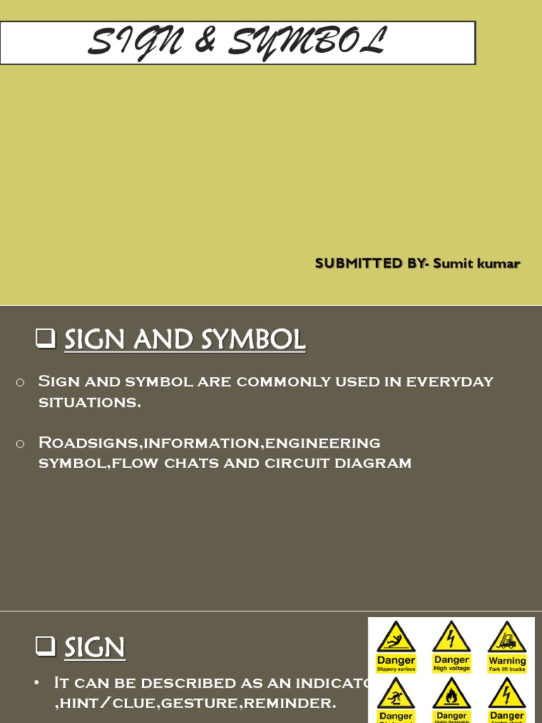Sign & Symbol: SUBMITTED BY-Sumit Kumar | PDF