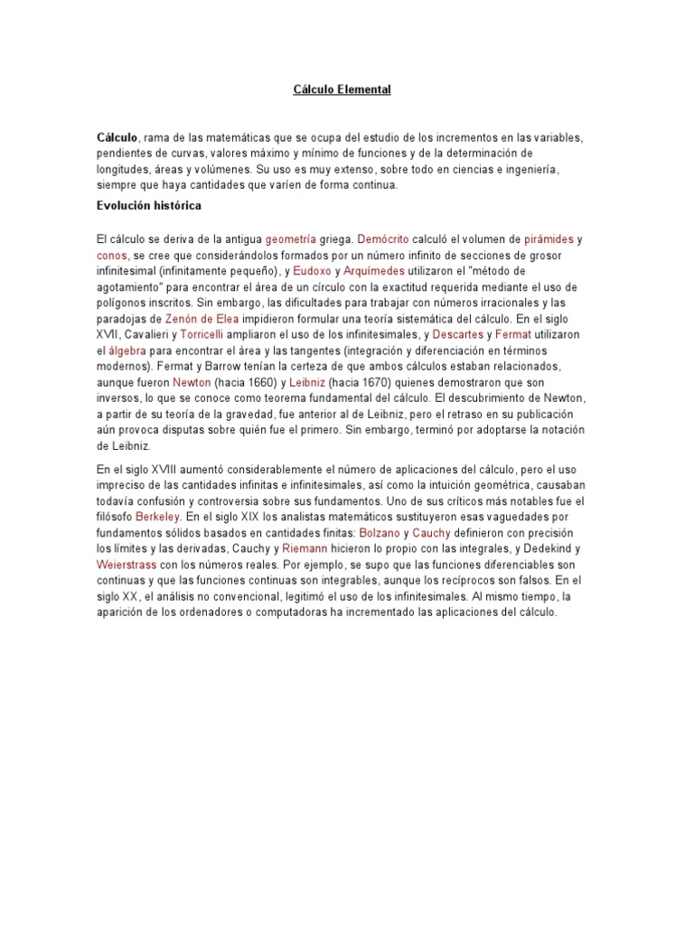 Cálculo Elemental | Descargar gratis PDF | Cálculo | Integral