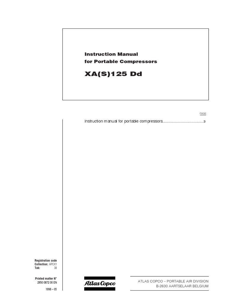 Air Equipment Compressors Compressor 250 300CFM D XAS 125DD Operation ...