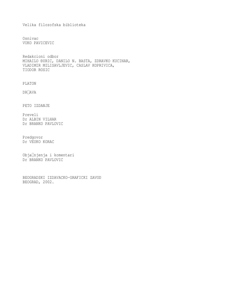 Platon - Drzava | PDF