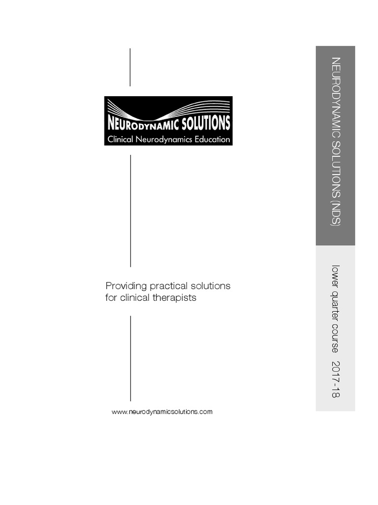 Nds Lower Quarter Course Manual PDF | PDF | Physical Therapy | Spinal Cord