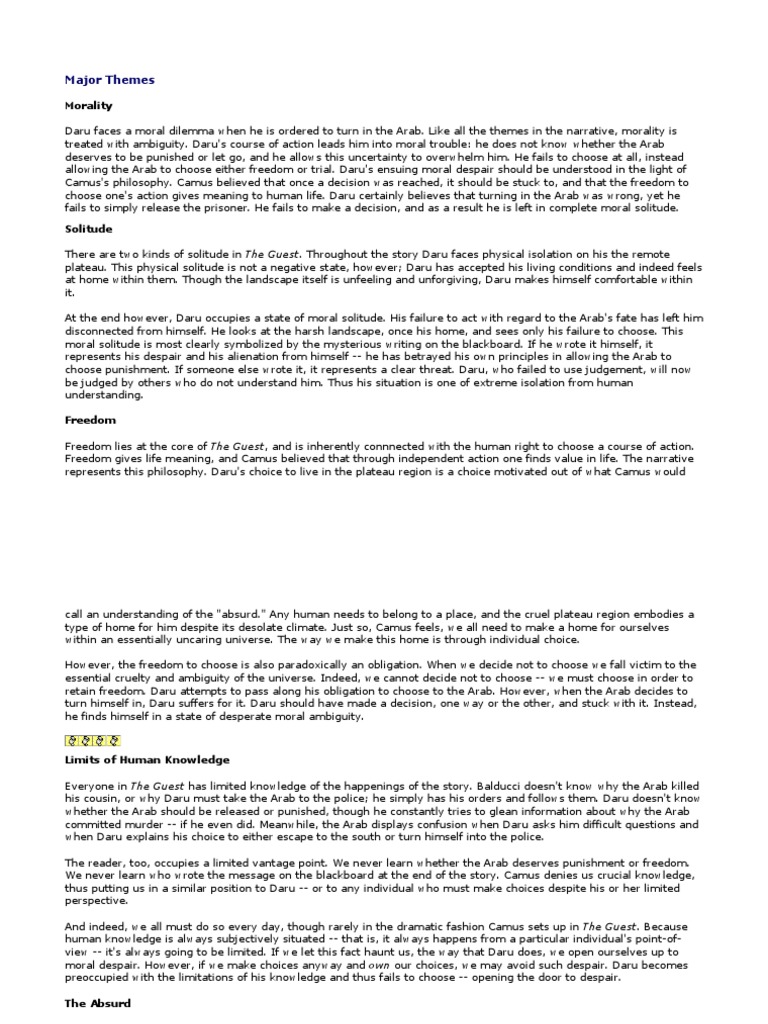 The Guest-2 | PDF | Free Will | Albert Camus