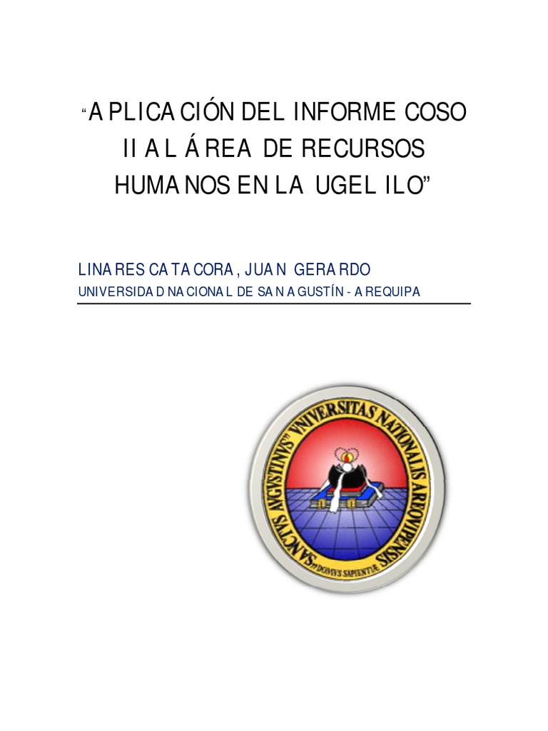 Informe Coso II - RRHH Ugel Ilo | PDF | Gestión de recursos humanos | Salario