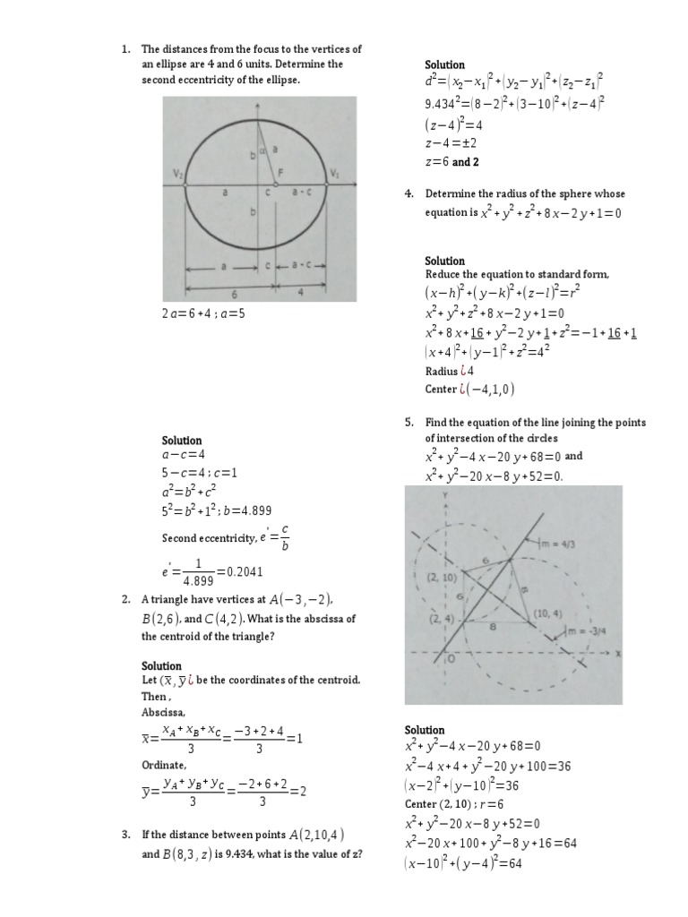 Analytic Geometry | PDF | Ellipse | Mathematical Analysis