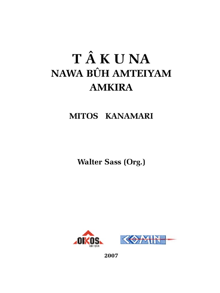Mitos Kanamari 1209141026 | PDF | Caça | Povos indígenas das Américas