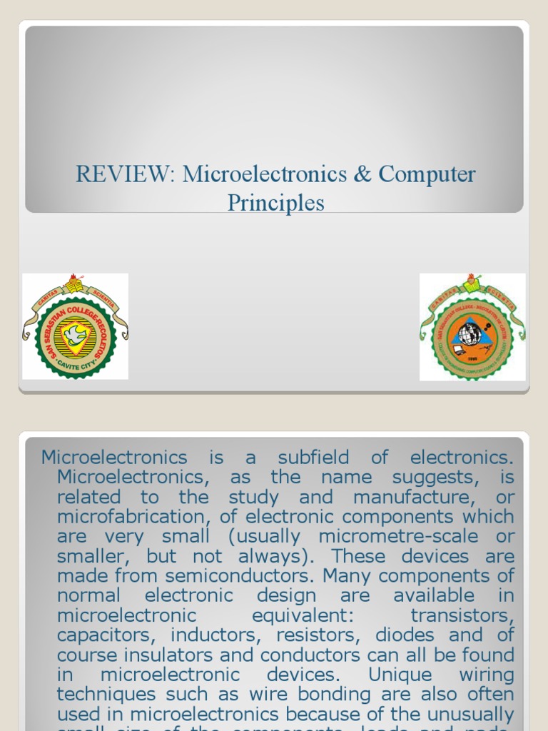 Microelectronics & Computer Principles | PDF | Random Access Memory | Integrated Circuit