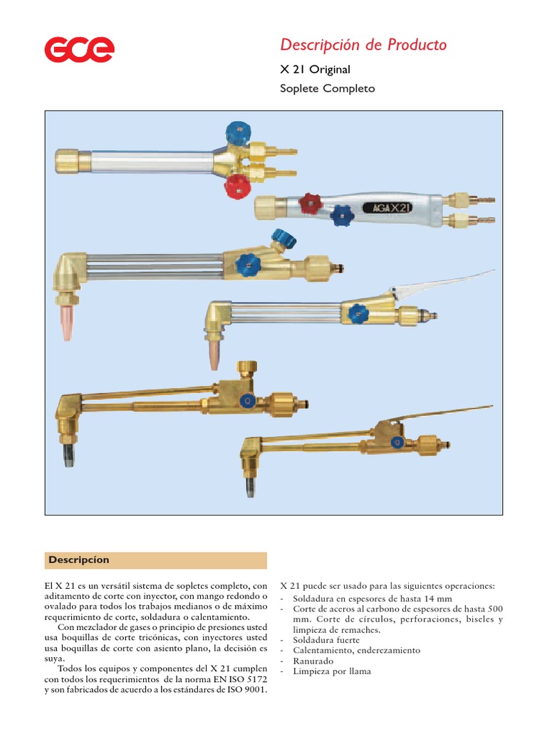 Catalogo Soplete x21 (Gce) | PDF | Calefacción eléctrica | Acero