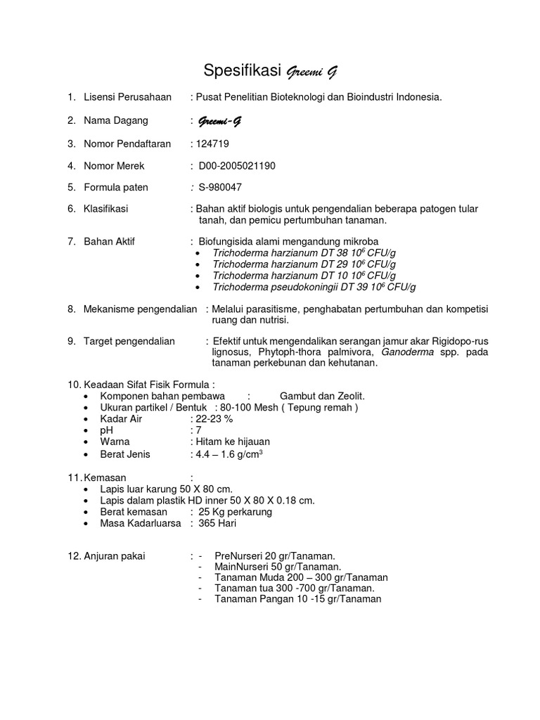 Spesifikasi Greemi G | PDF