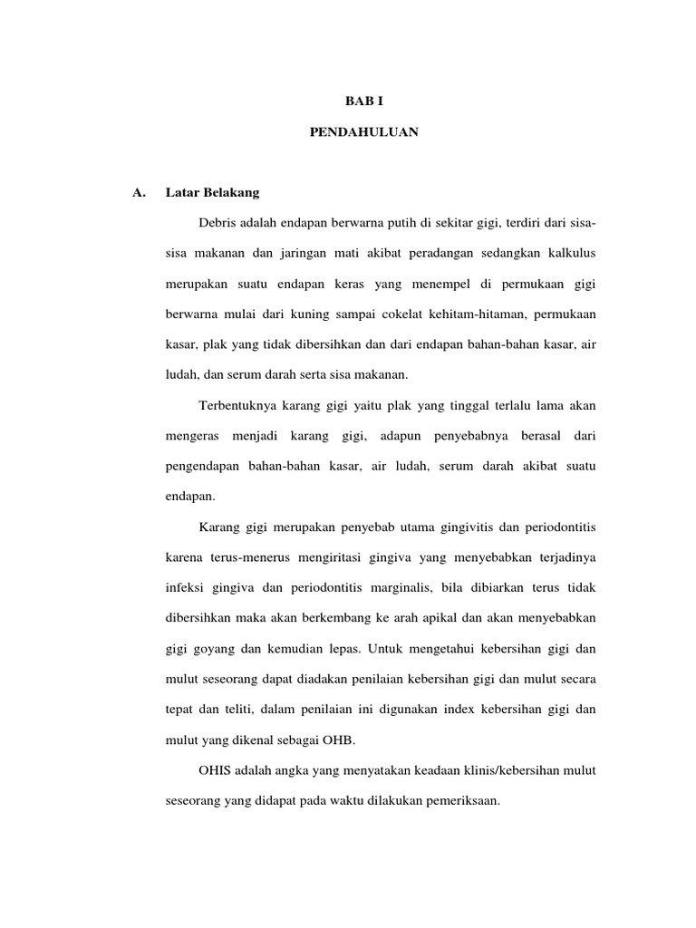 OHIS | PDF | Ilmu Sosial | Kesehatan Holistik