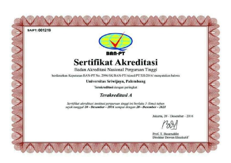 Akreditasi Unsri | PDF