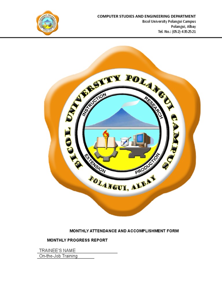 Accomplishment Report Form | PDF | Supervisor | Computer Science