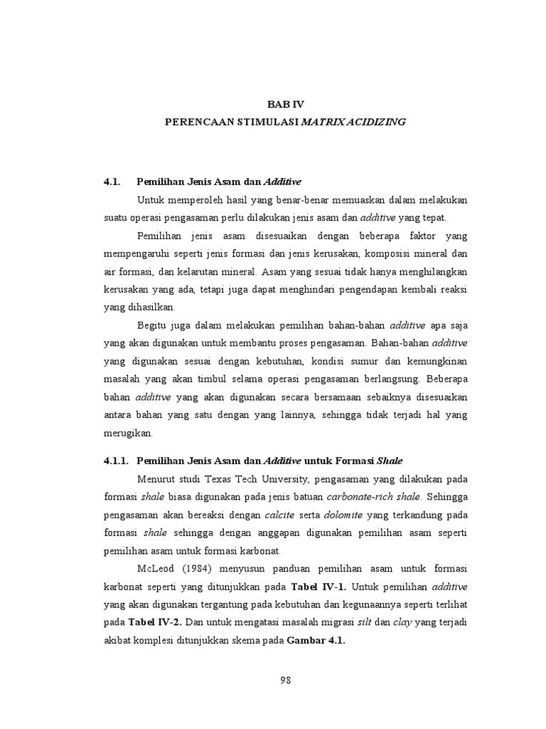Bab Iv Matrix Acidizing Shale | PDF