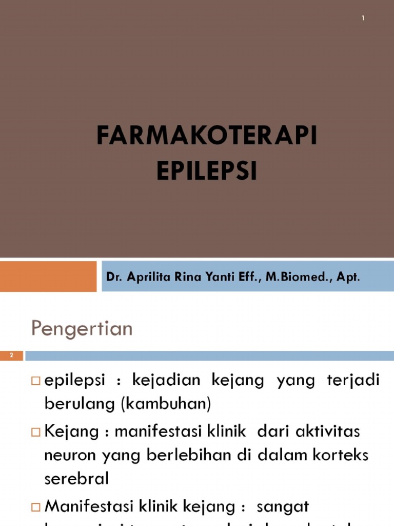 Farmakoterapi Epilepsi | PDF