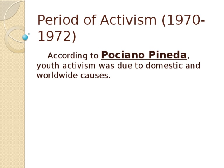 Period of Activism (1970-1972) | PDF