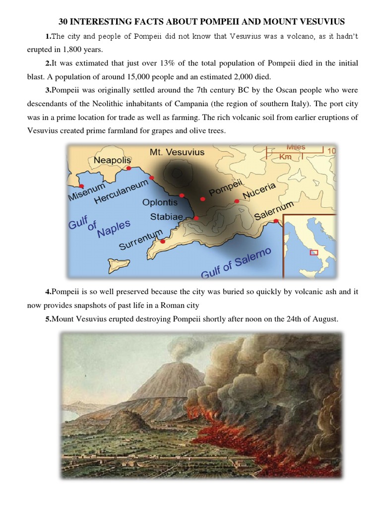 30 Interesting Facts About Pompeii and Mount Vesuvius | PDF | History
