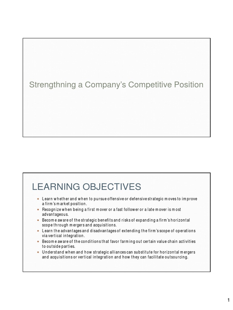 06 Strategic Moves Timing and Scope | PDF | Strategic Management ...