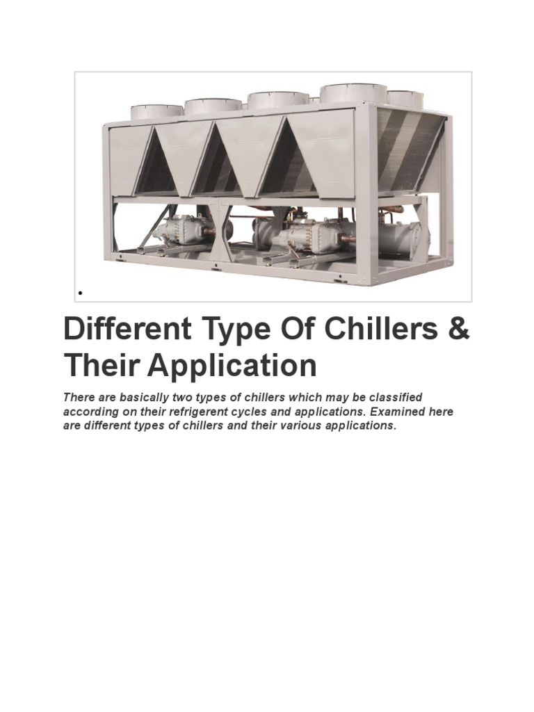Different Type of Chillers | PDF | Refrigeration | Air Conditioning