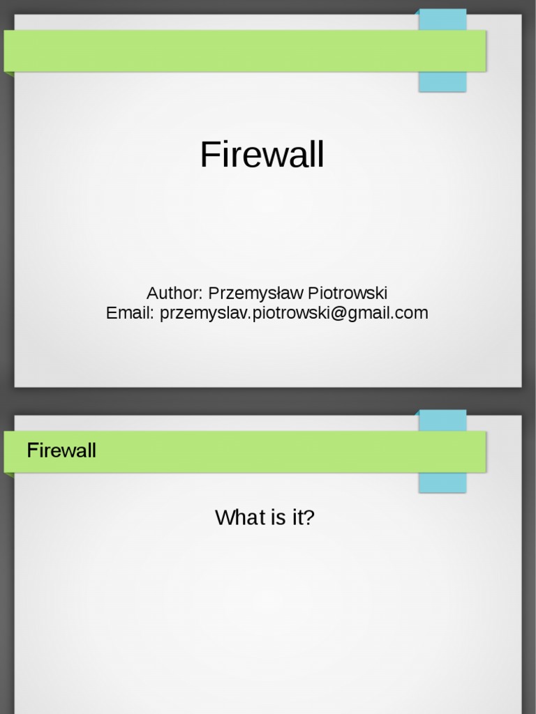 Firewall Tutorial | PDF | Firewall (Computing) | Ip Address