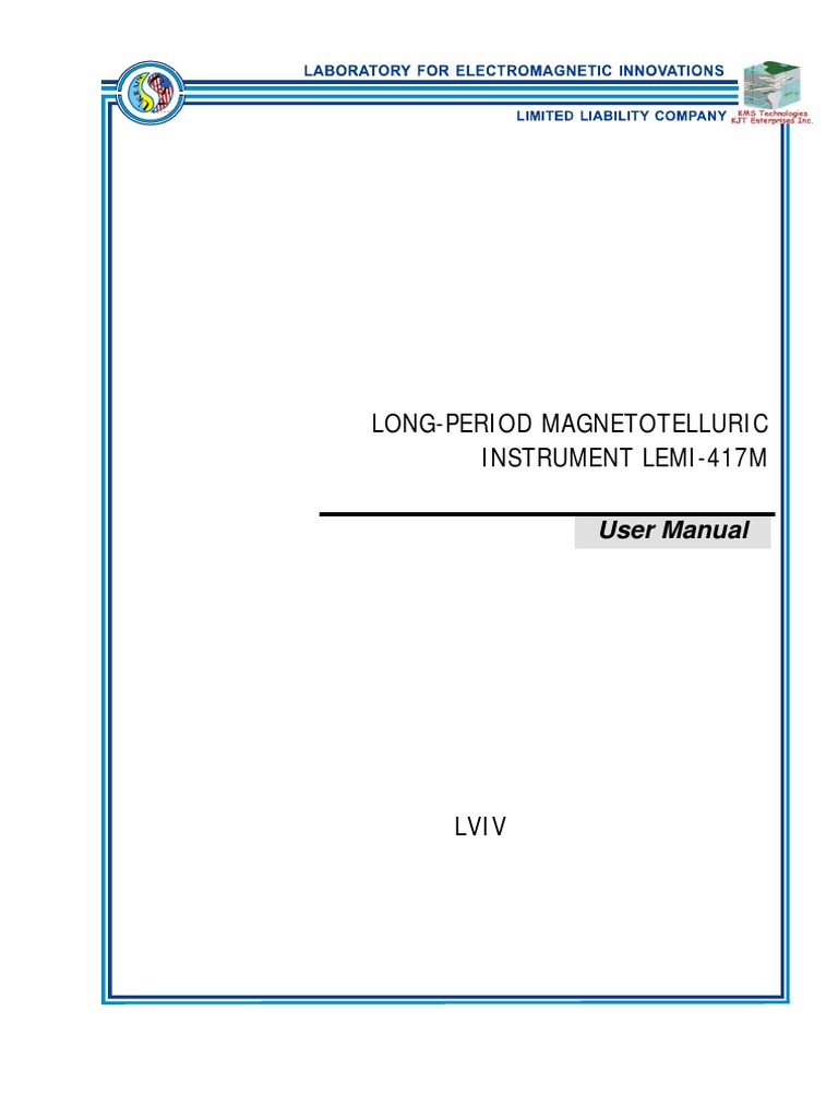 417M Manual Rev7 2 Lemi | PDF | Magnetometer | Computer File