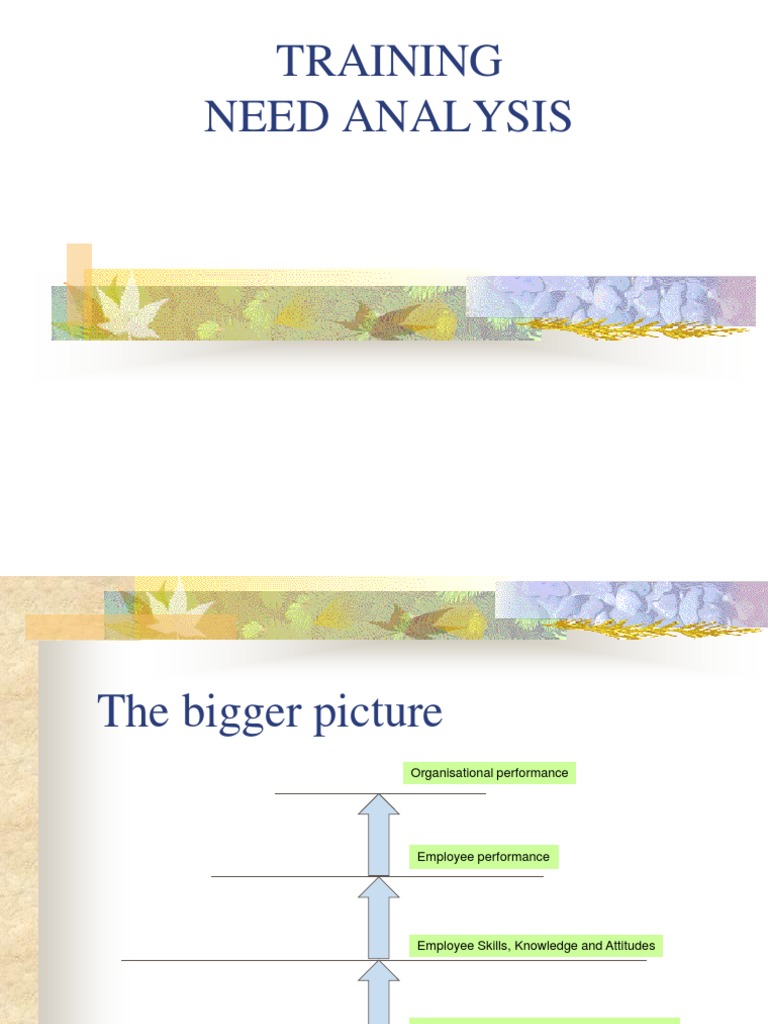 Training Needs Analysis | PDF | Competence (Human Resources) | Needs ...