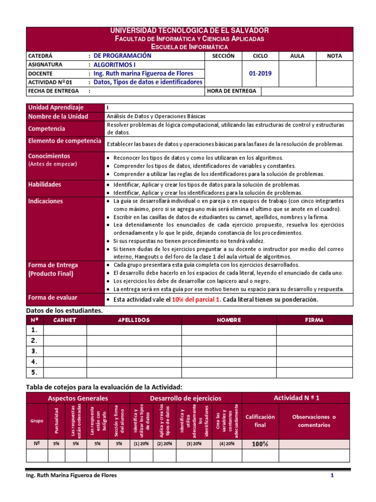 Algoritmos Actividad 1 | PDF | Algoritmos | Ciencias de la Computación