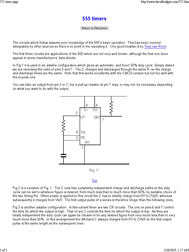 Various 555 Timer Circuit Applications and Configurations for Timing ...