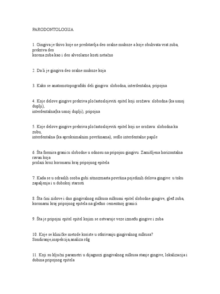 PARODONTOLOGIJA | PDF