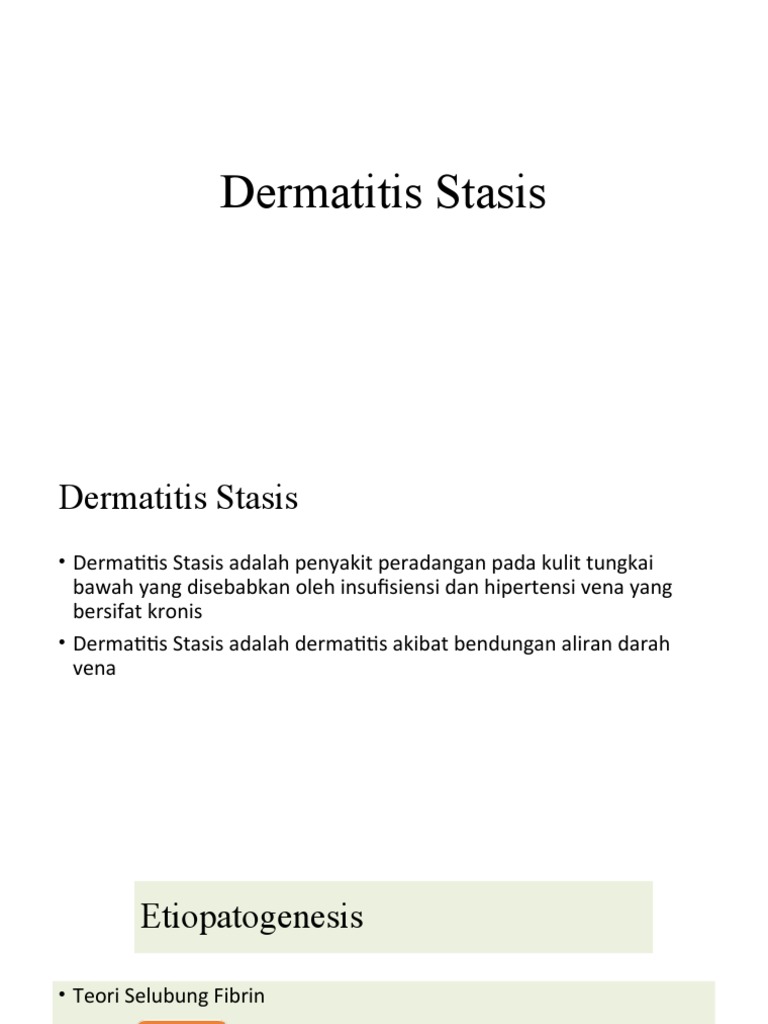 Tatalaksana Dermatitis Stasis | PDF