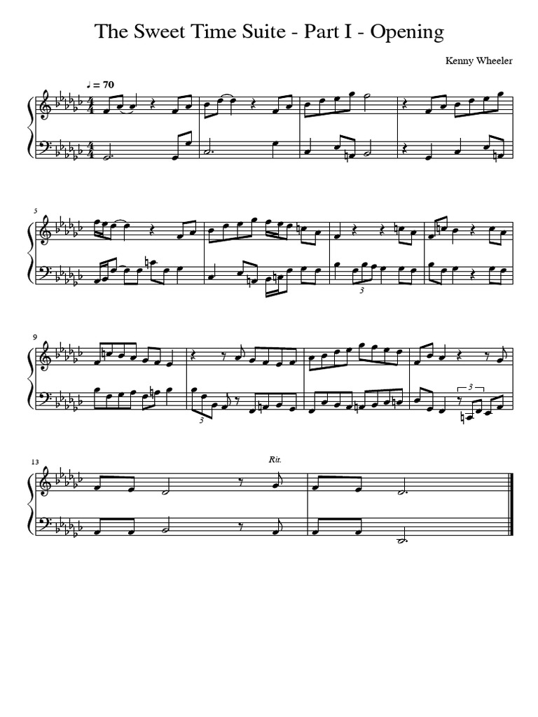 Sweet Time Suite: Part I Opening | PDF