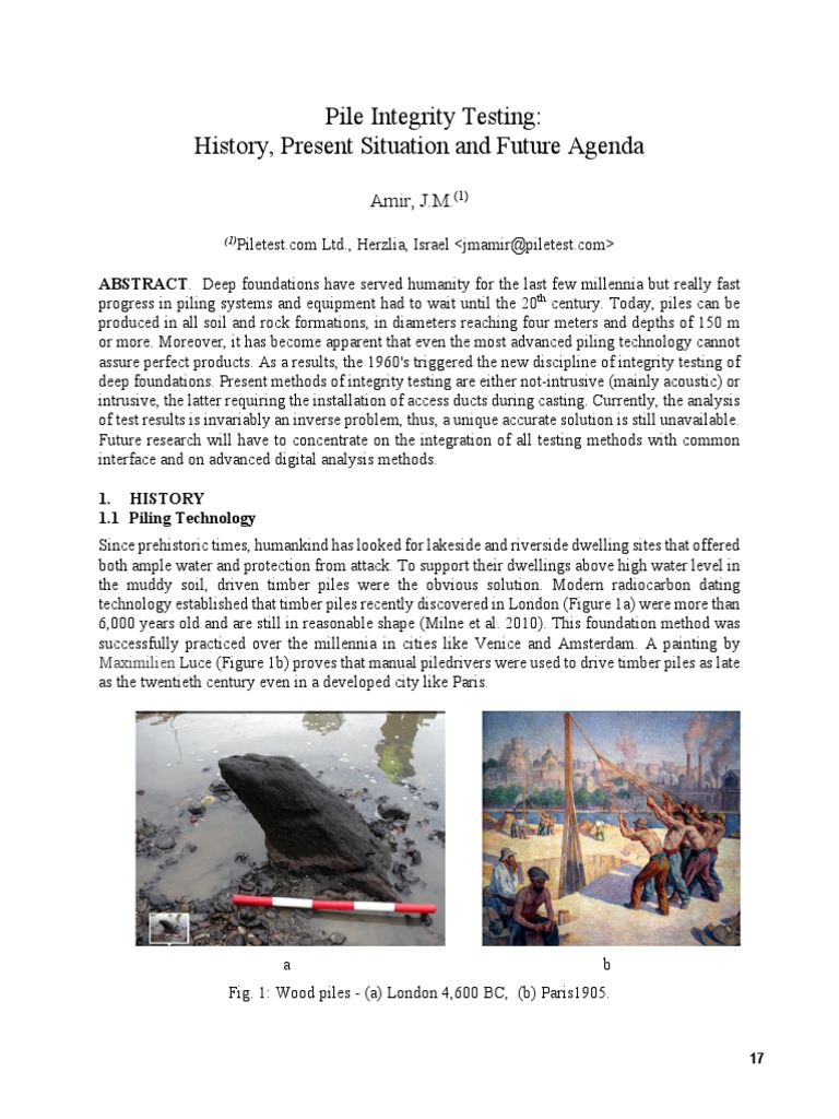 Piling - Pile Integrity Testing - History Present Future | PDF | Deep ...