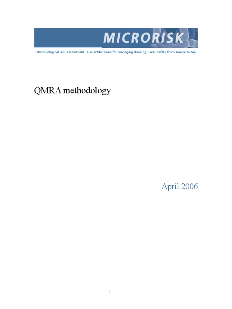 Microrisk Qmra Methodology | PDF | Probability Density Function ...