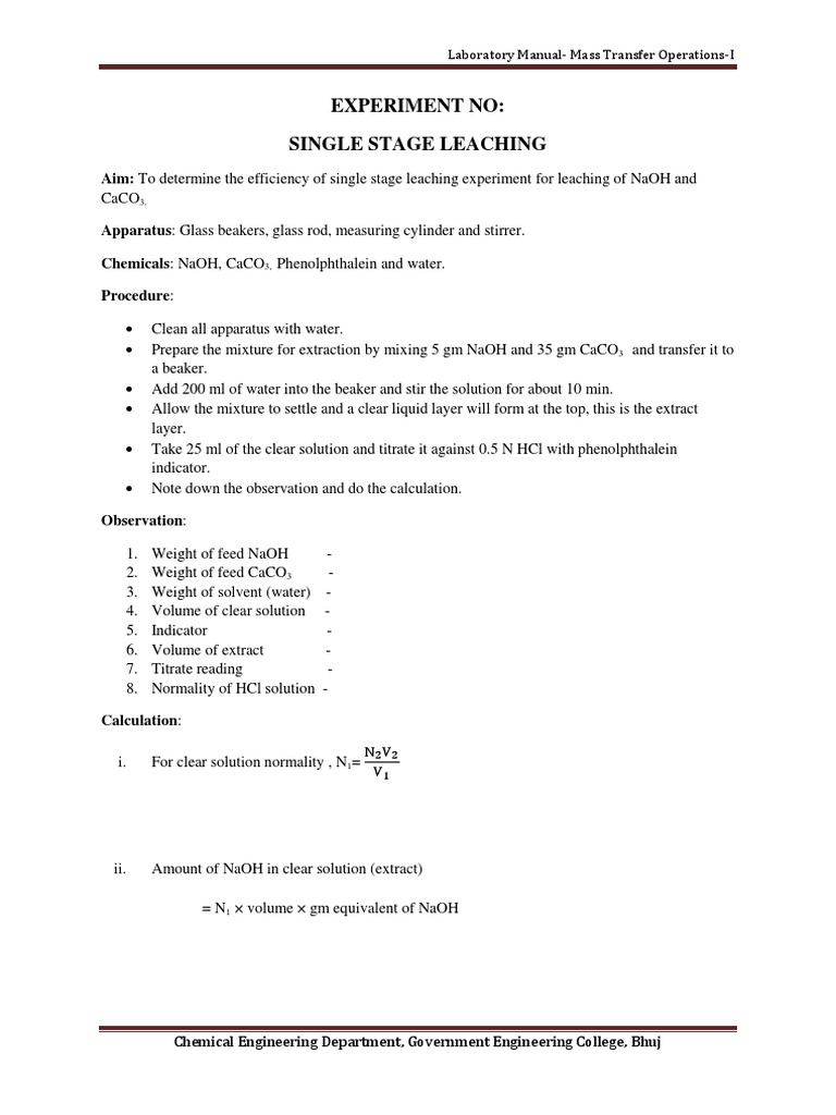 MTO Lab Manual | PDF | Titration | Chemistry