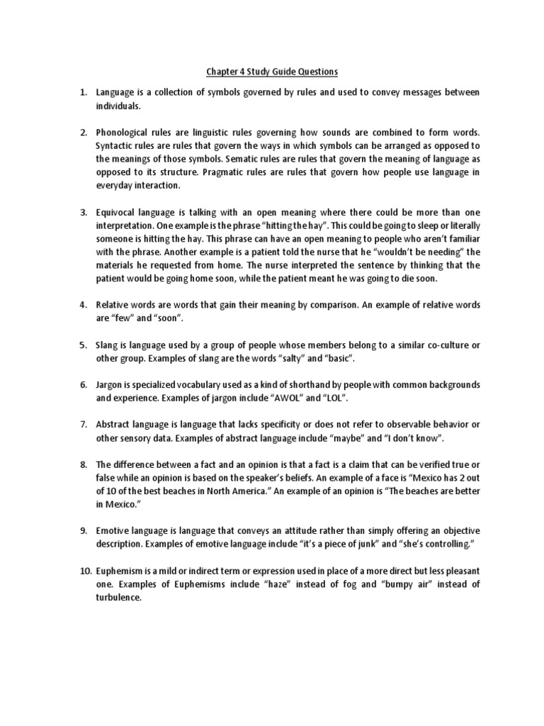Language Rules and Usage Examples | PDF | Word | Slang