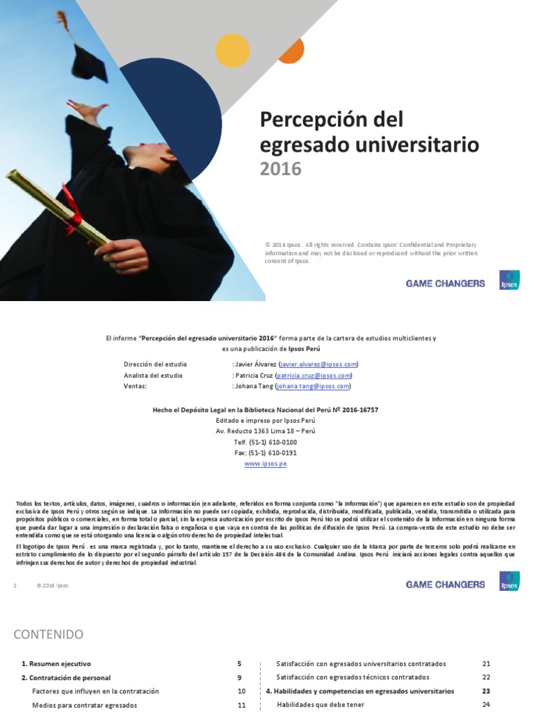 3.8 Perfil Del Egresado Universitario | Gestión de recursos humanos | Perú