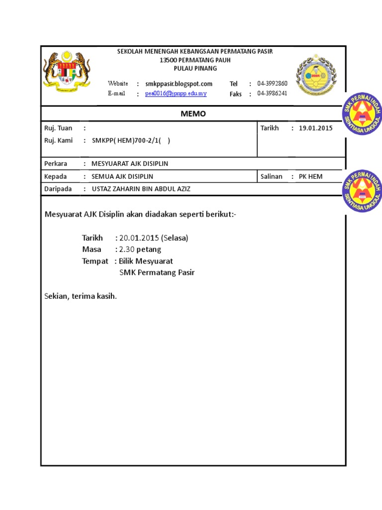 Contoh Memo | PDF