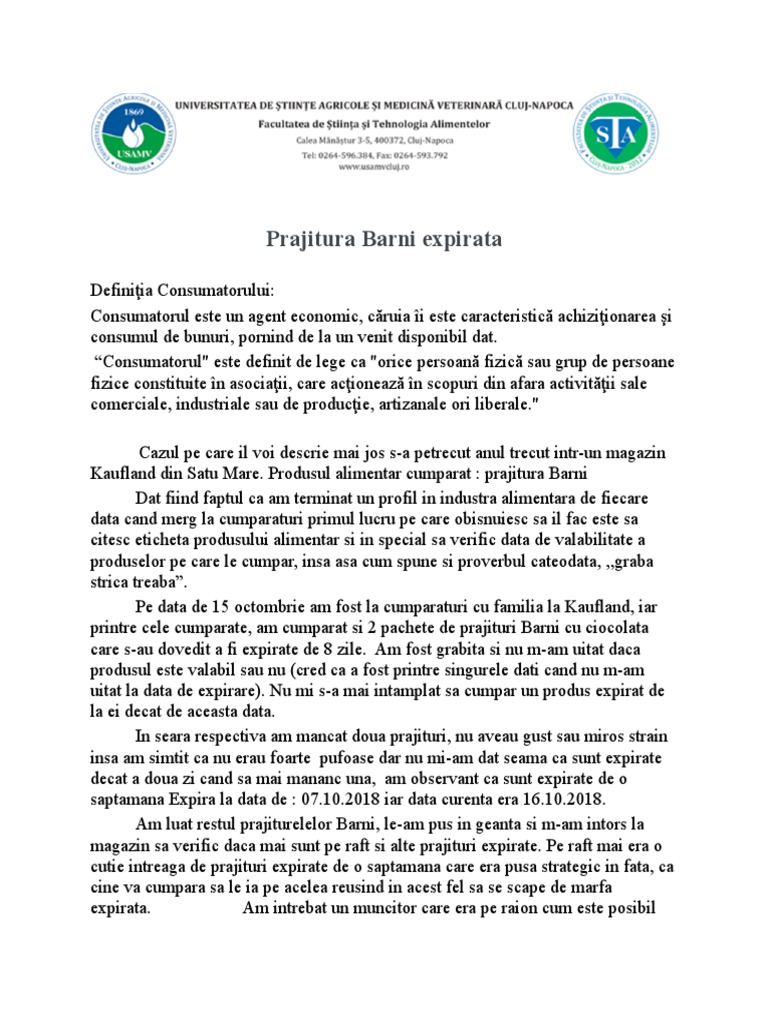 Prajitura Barni Expirata | PDF