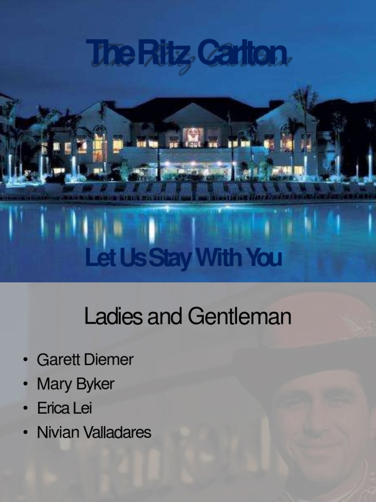 Theritzcarlton 130205093250 Phpapp01 | PDF | Hotel And Accommodation ...