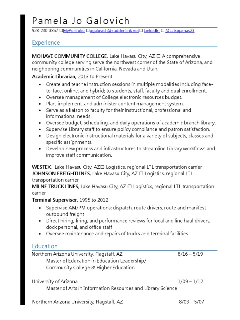 Updated Resume | PDF | Libraries | Arizona