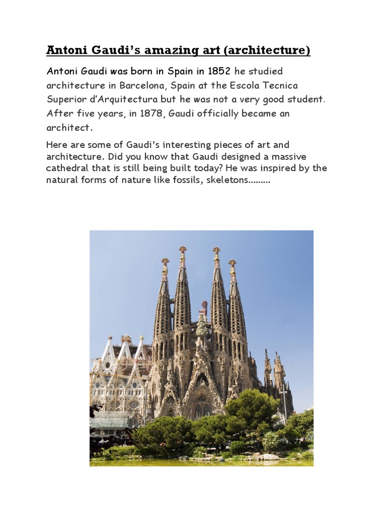 Antoni Gaudi's Amazing Art (Architecture) | PDF