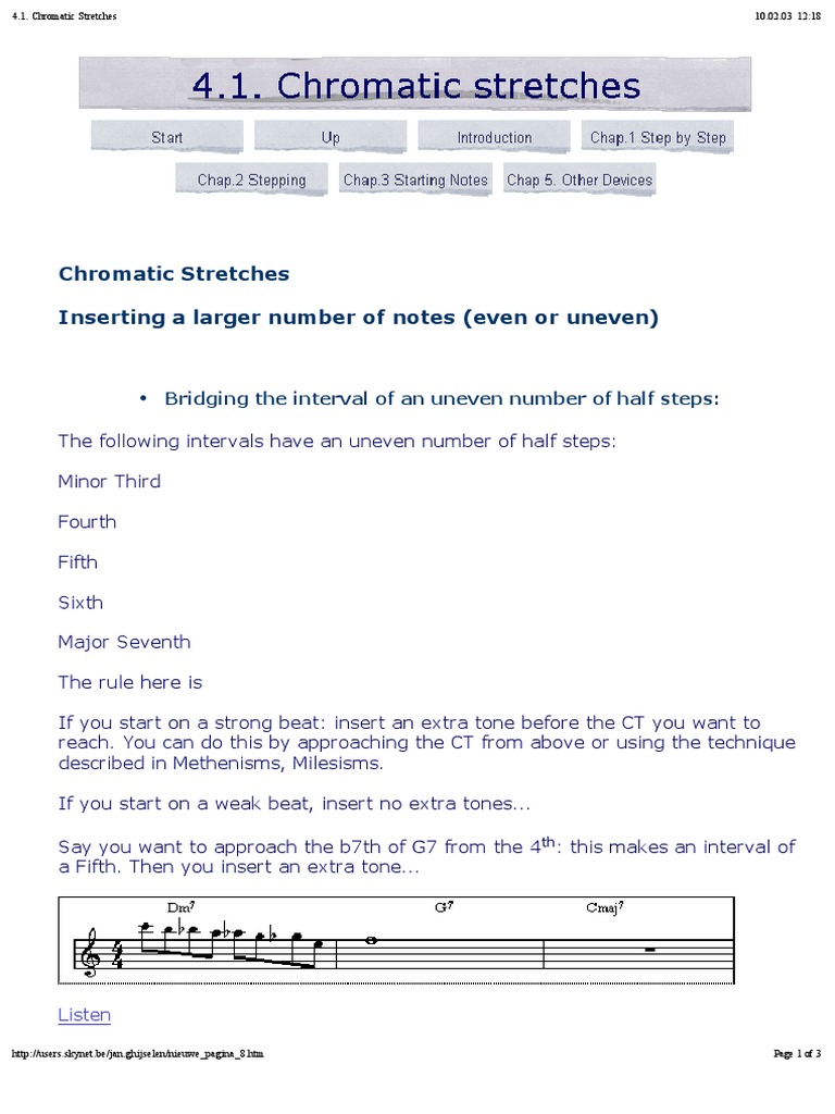 4.1. Chromatic Stretches | PDF | Interval (Music) | Musical Compositions