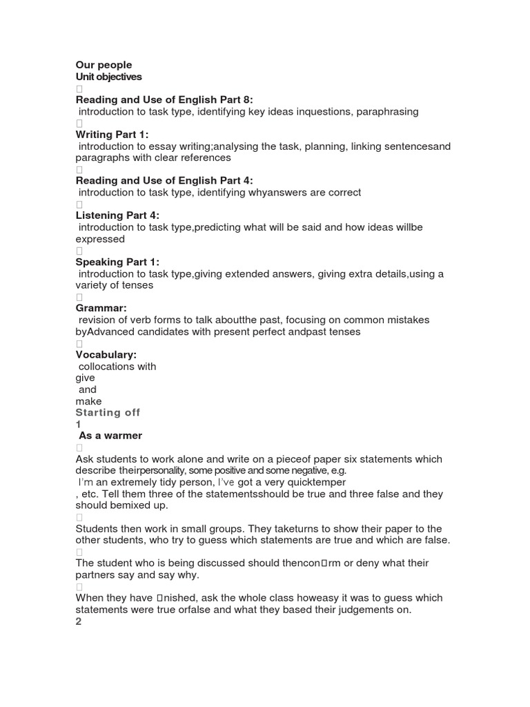 Answer Key Lesson 1 | PDF | Essays | Reason