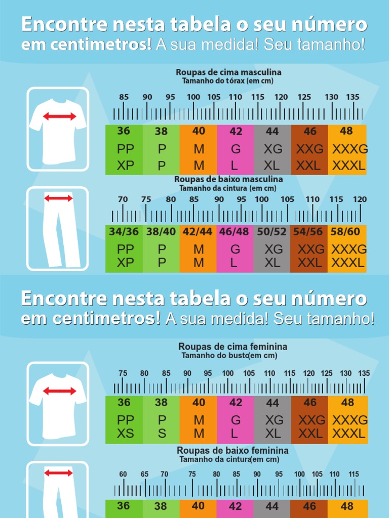 Tabela De Tamanhos EUA X Brasil: Veja O Comparativo Agente, 53% OFF