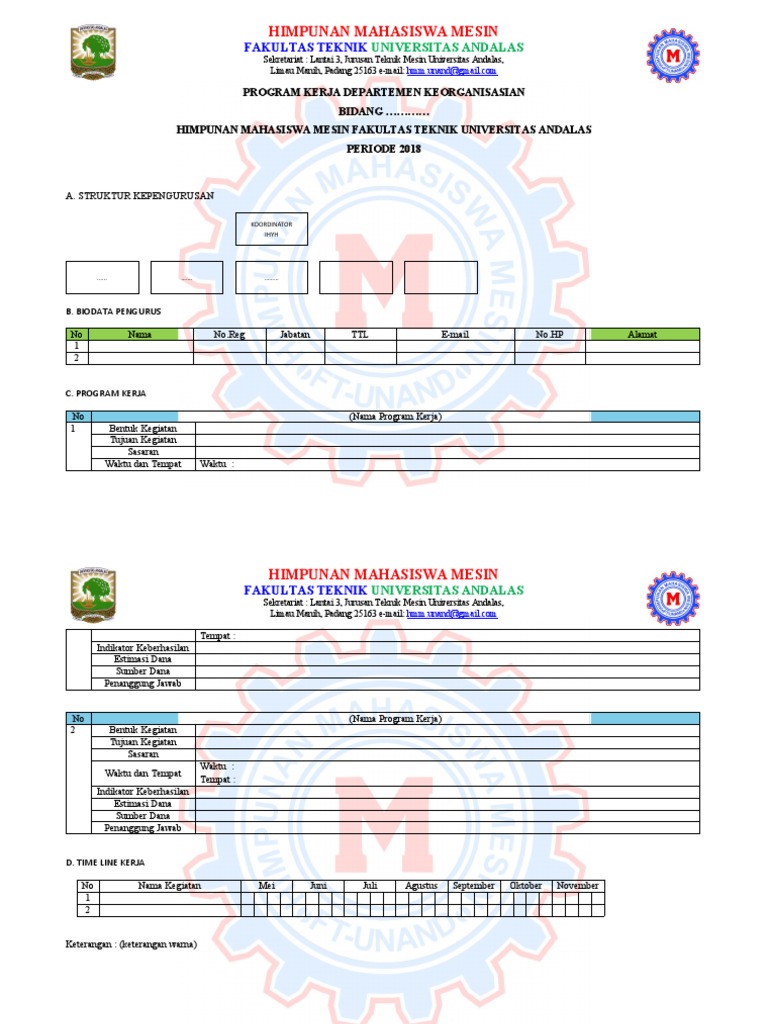 Format Laporan Proker BPH | PDF