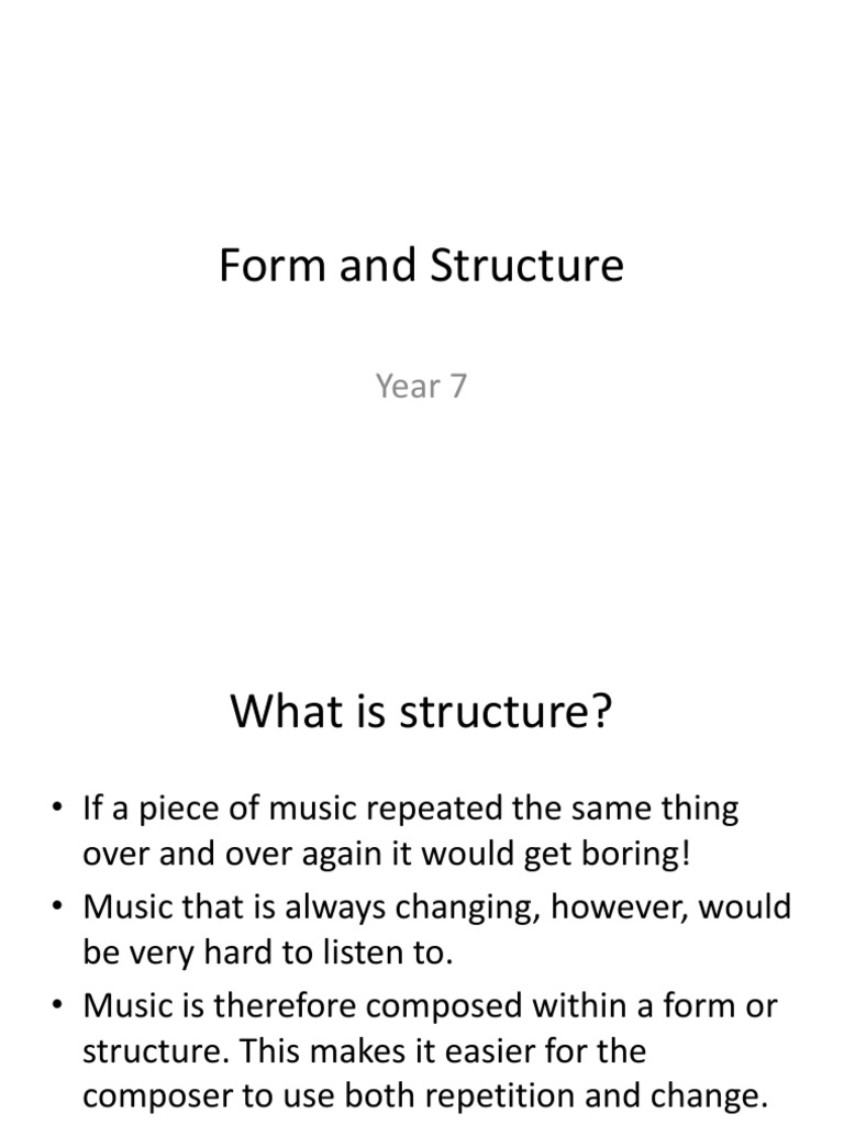 Understanding Music Structure for Year 7 | PDF | Musical Forms ...